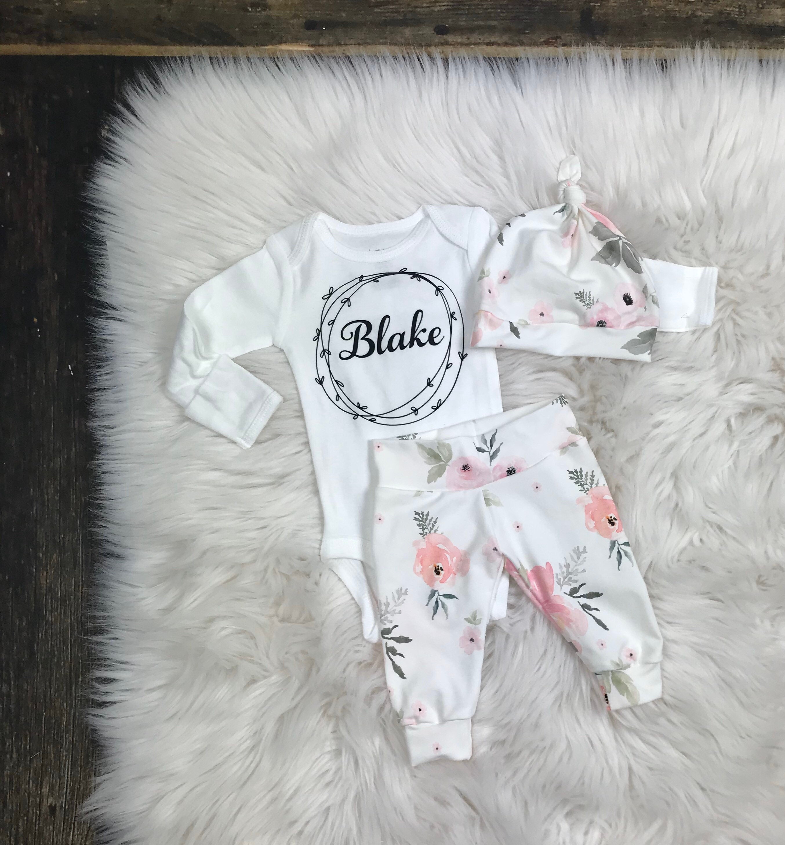 Coming home outfit newborn baby outfit personalized baby | Etsy