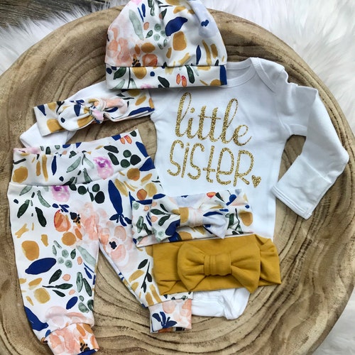 Newborn Girl Coming Home Outfit Baby Girl Outfit in Floral - Etsy
