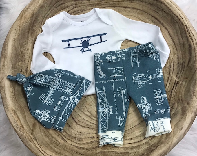 Pilot Copilot Plane Boys Coming Home Outfit, Personalized - Etsy