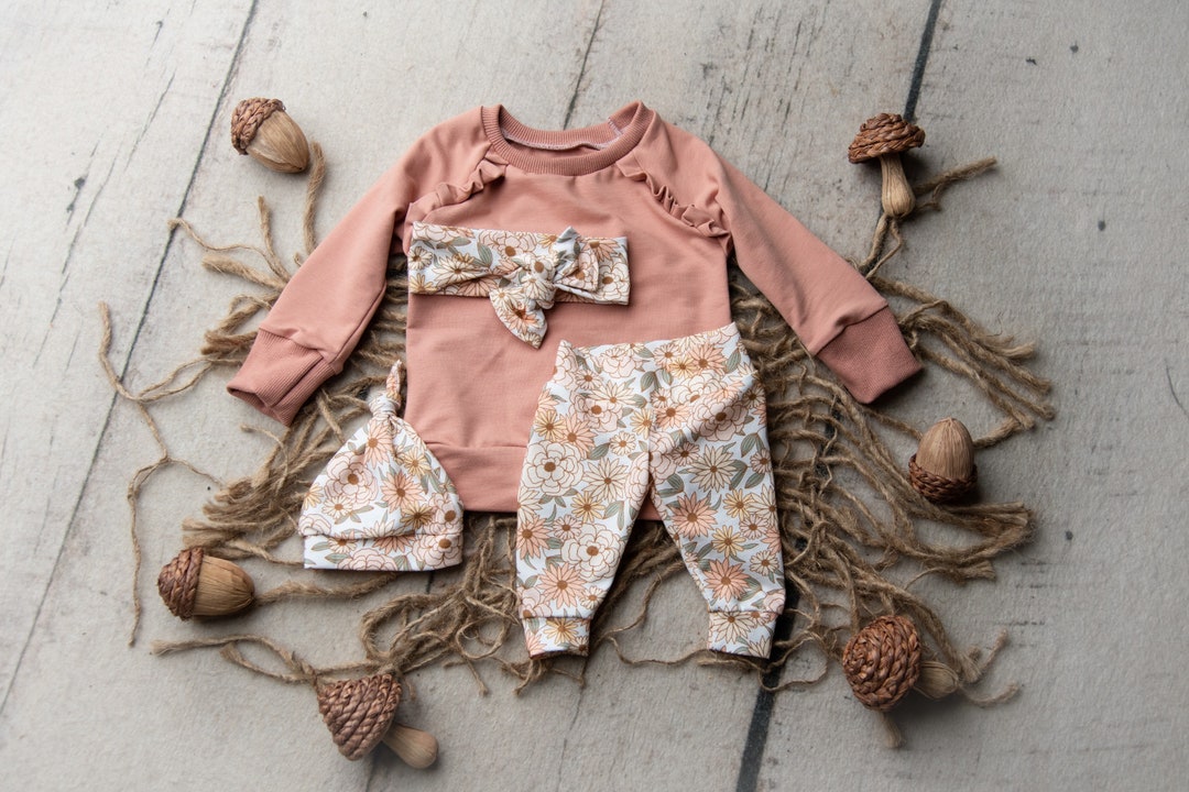 Organic Baby Girl Outfit/newborn Girl/baby Girl Boho Outfit/toddler ...