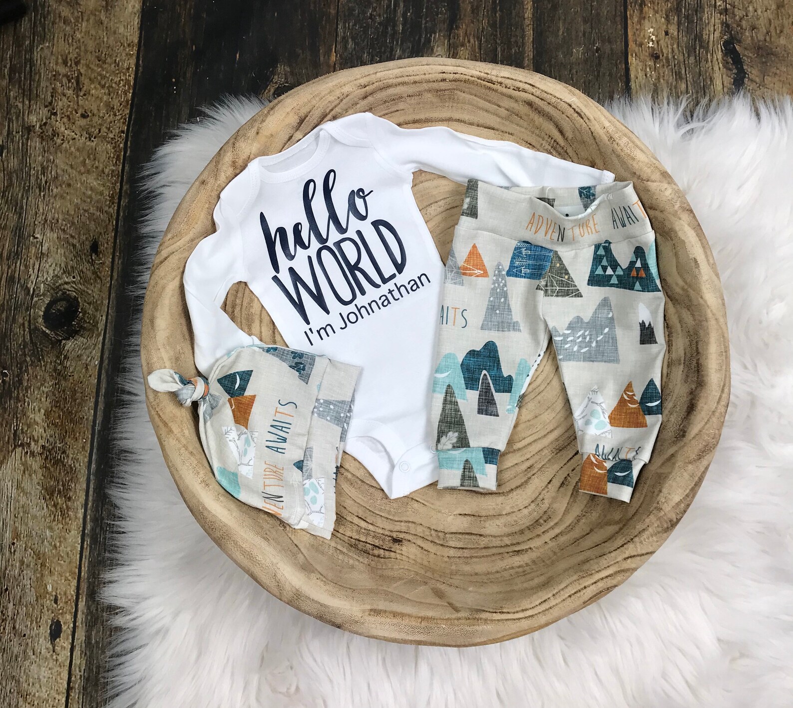 Newborn Coming Home Outfit/hello World/newborn Boy Outfit/baby - Etsy
