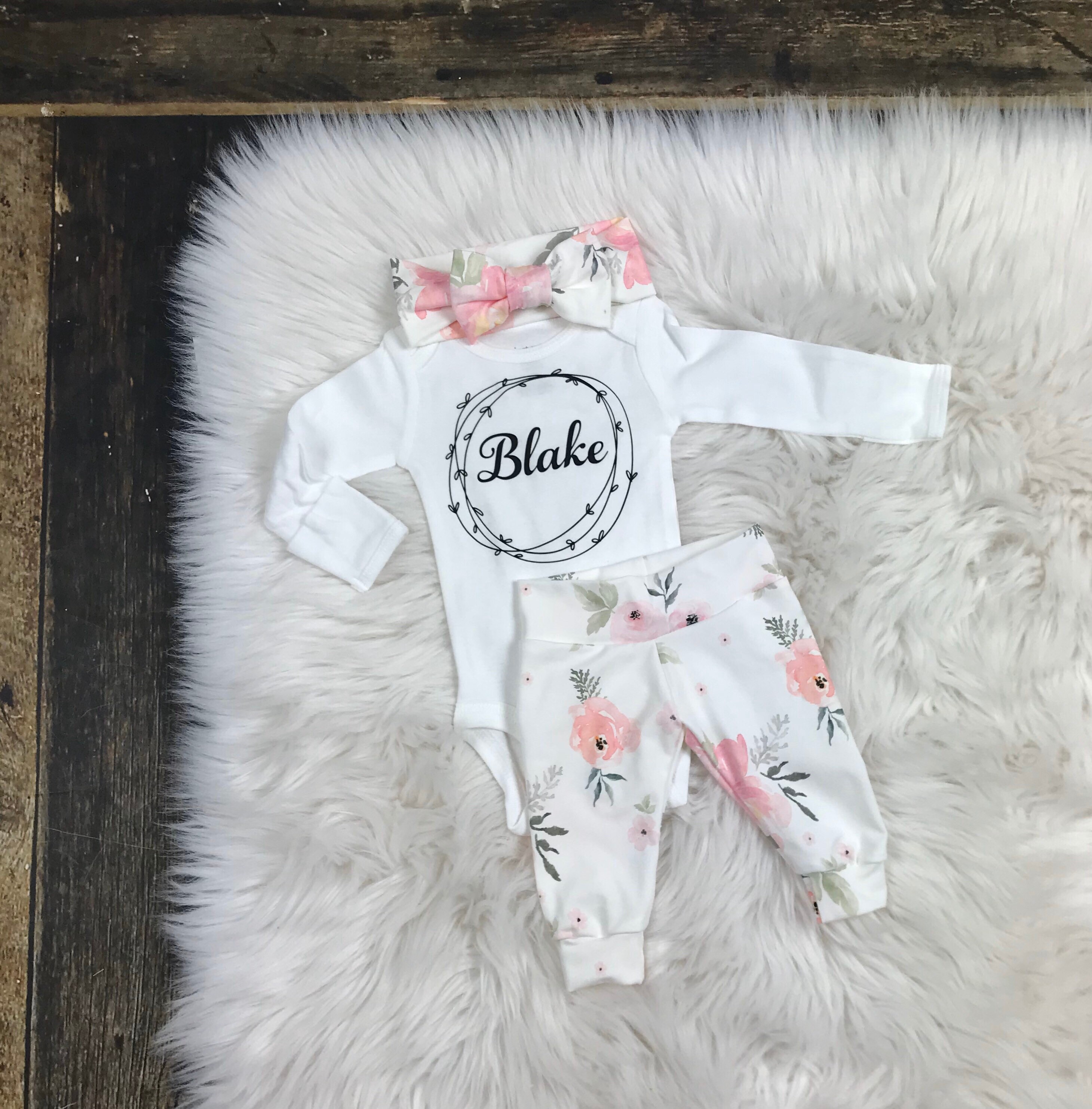 Coming home outfit newborn baby outfit personalized baby | Etsy