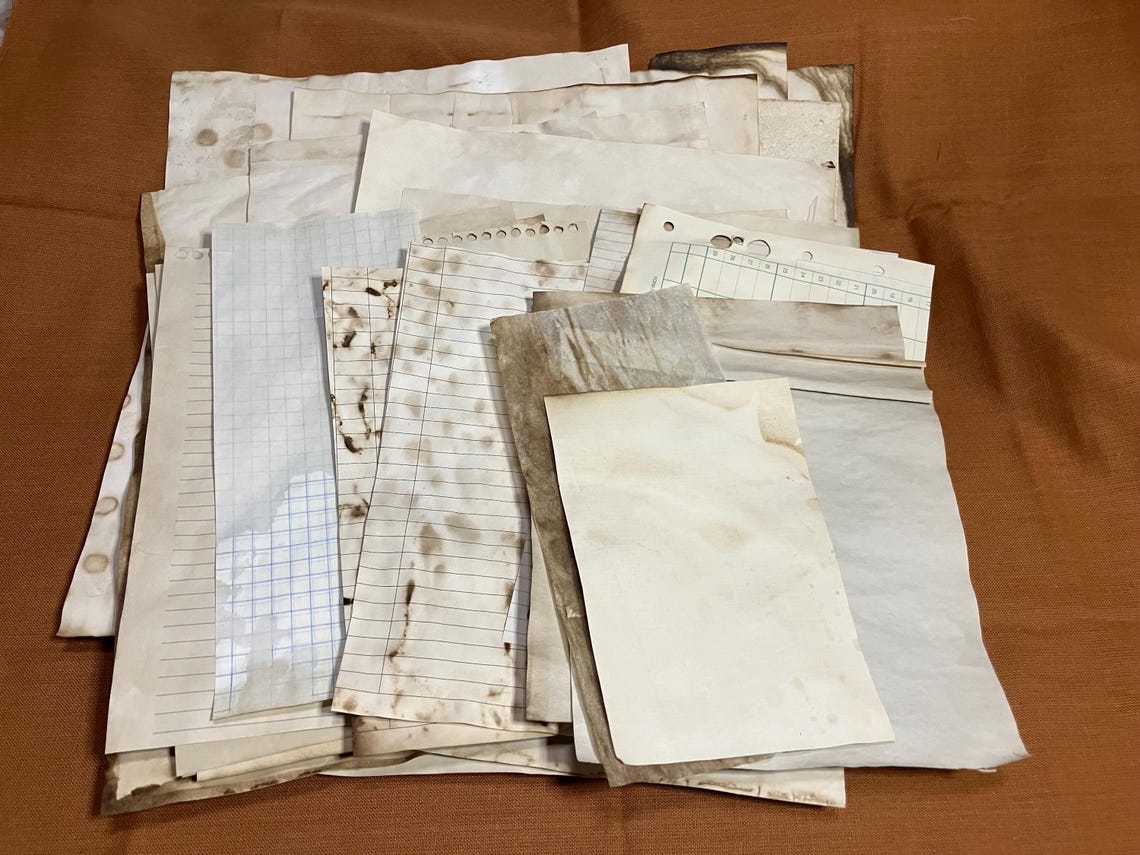 Coffee Dyed Paper Pack - Etsy
