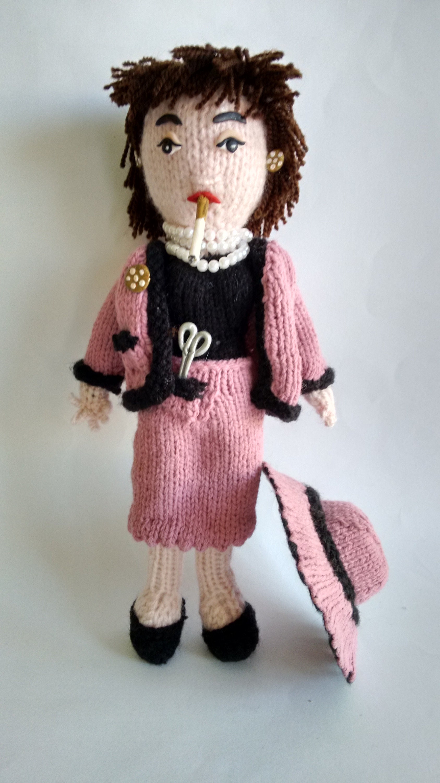 Coco Chanel, Knitted Doll, Human Figure, Famous People Doll, Haute ...