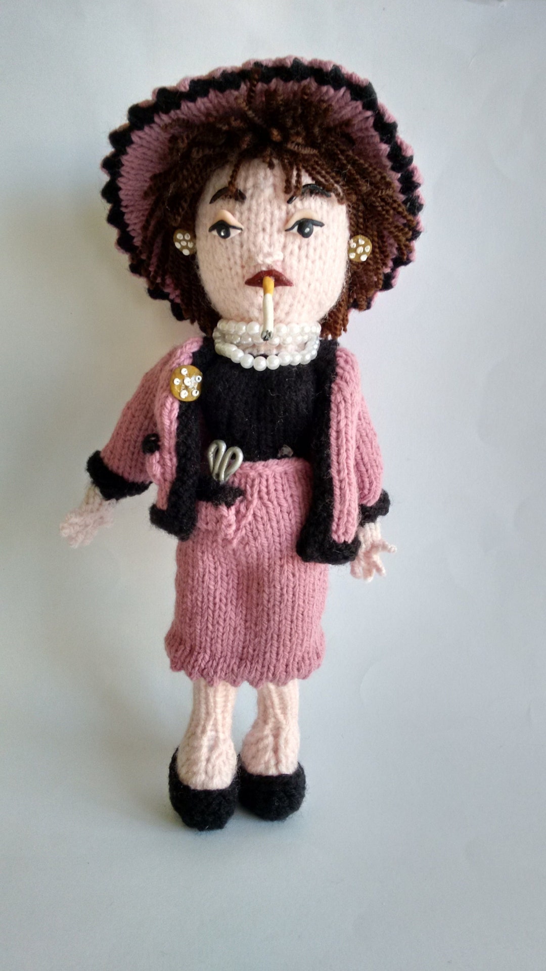Coco Chanel, Knitted Doll, Human Figure, Famous People Doll, Haute ...