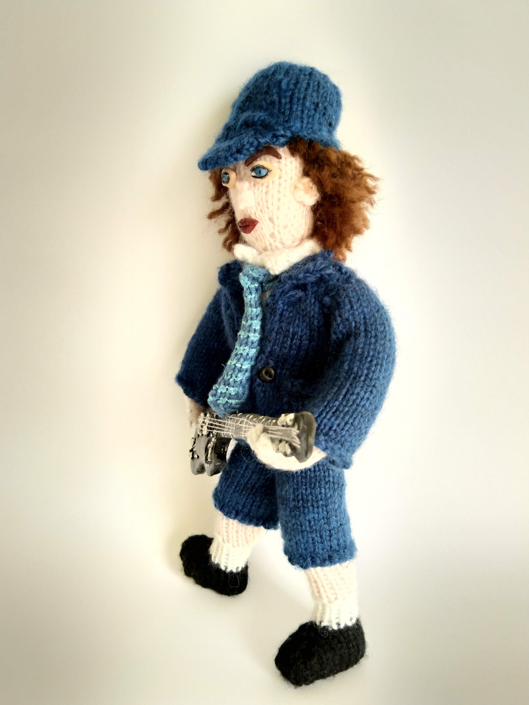 Angus Young, AC/DC - Knitted Doll, Human Figure, Musician, Rock Legend ...