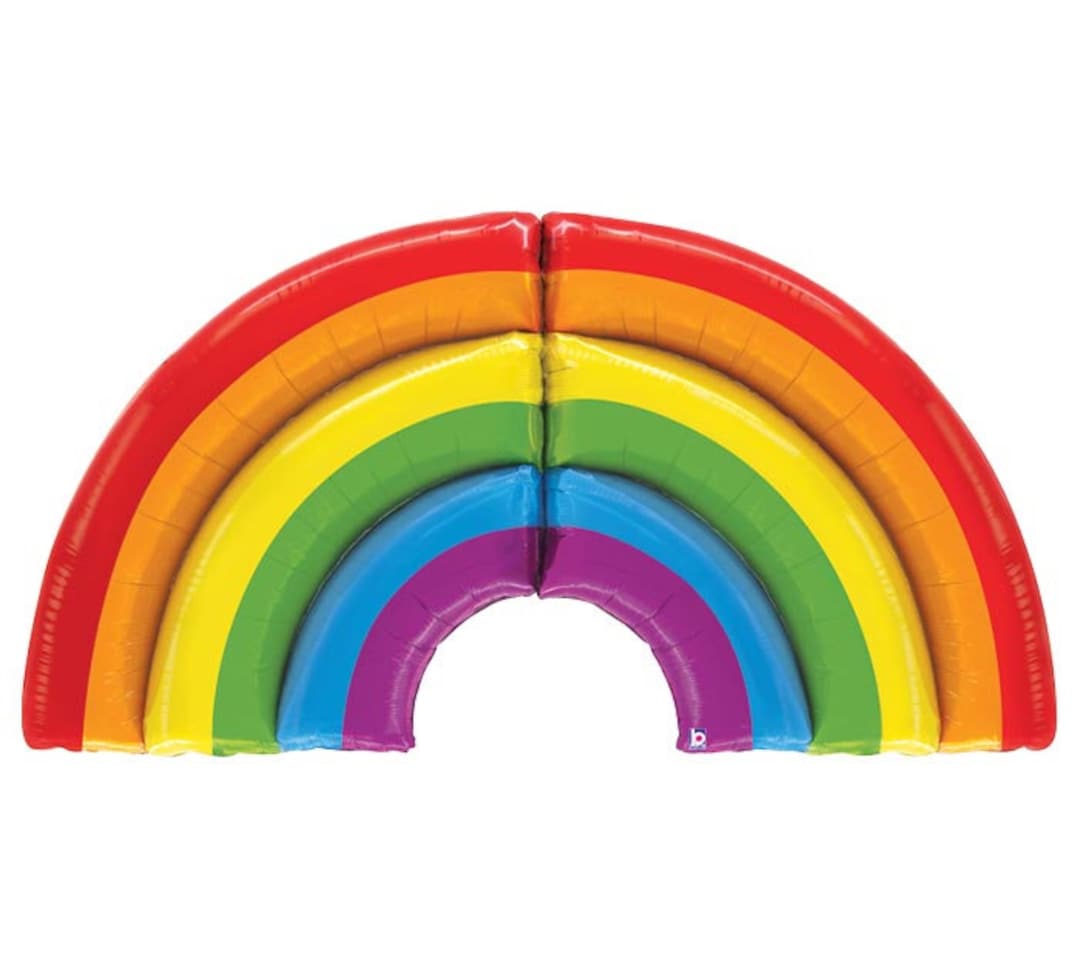 Huge 60" Bright Rainbow Foil Balloon, Magical, Fantasy, Celebrate ...