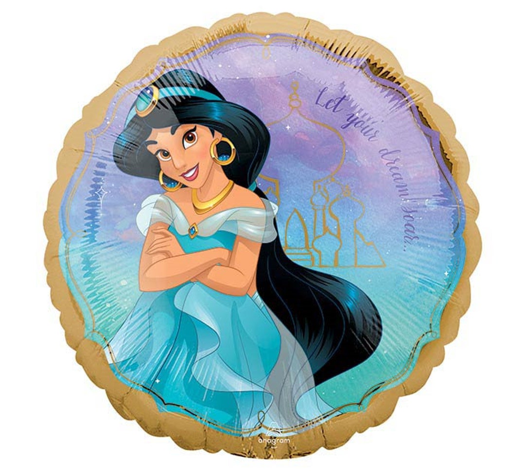 TWO 17" Jasmine Foil Balloon, Aladdin, Party Decoration, Castle, Crown ...
