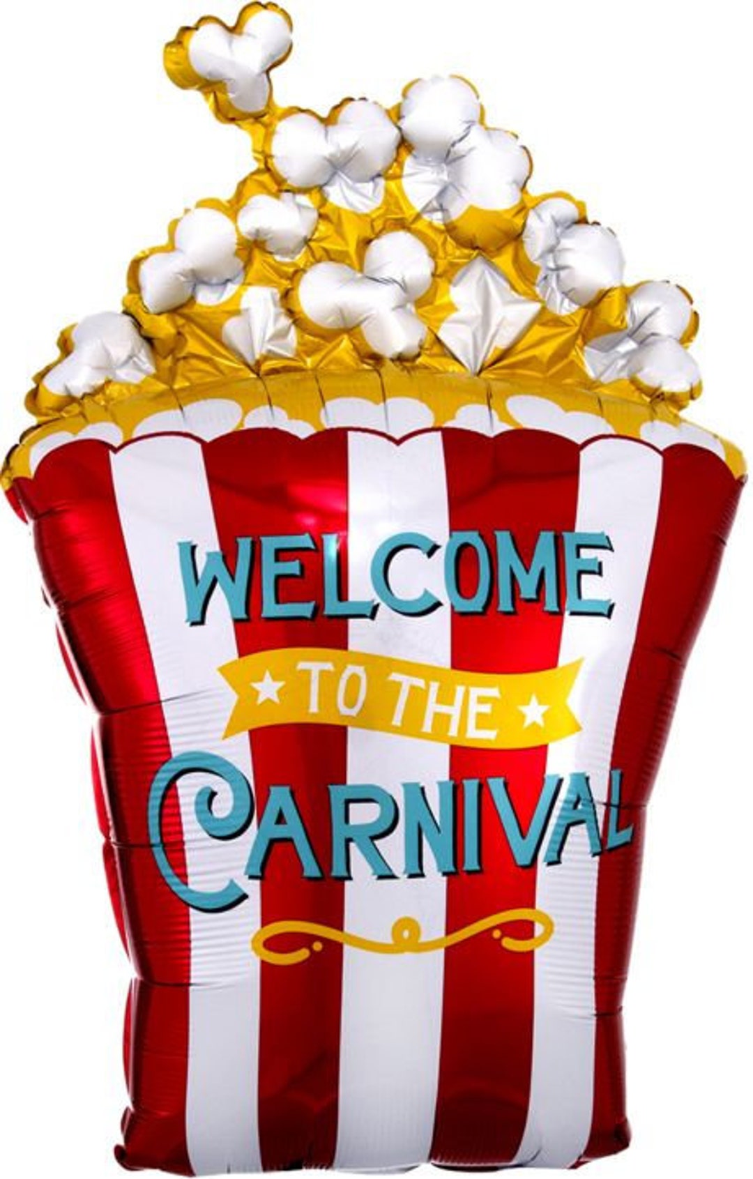 29" Welcome to the Carnival Popcorn Bucket Foil Balloon, Birthday ...