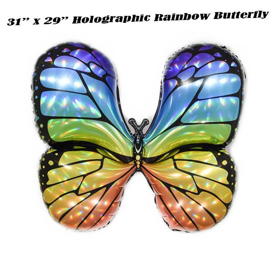 31 X 29 Holographic Rainbow Butterfly Foil - Etsy