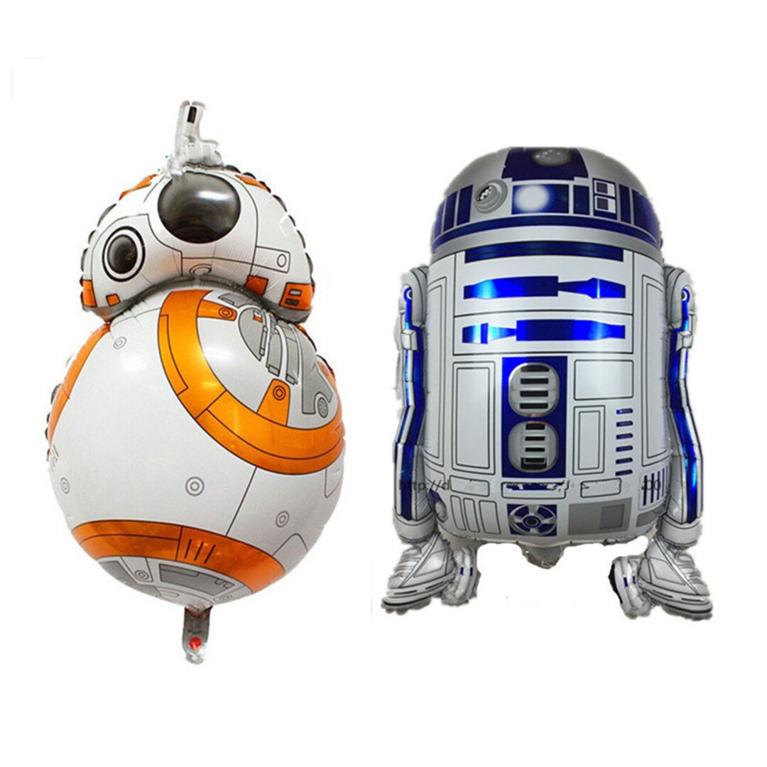 24" R2D2 Droid Balloon AND 28" BB8 Droid Balloon, Star Wars, Party ...