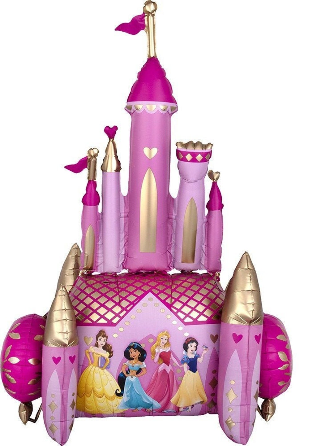 55" Disney Princess Castle Shape Airwalker Foil Balloon, Giant Party ...