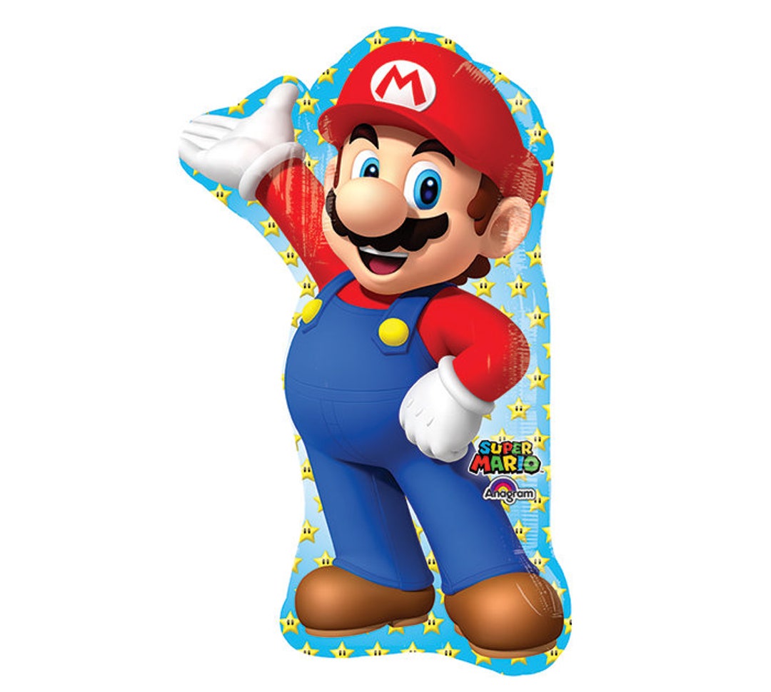 Mario Balloon 33" Tall Super Mario, Nintendo Game, Character Party ...
