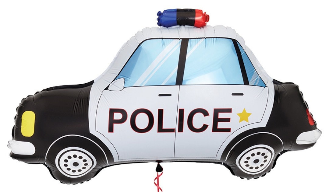 34" Police Car Foil Balloon, Birthday, Party Decoration, Free and FAST ...