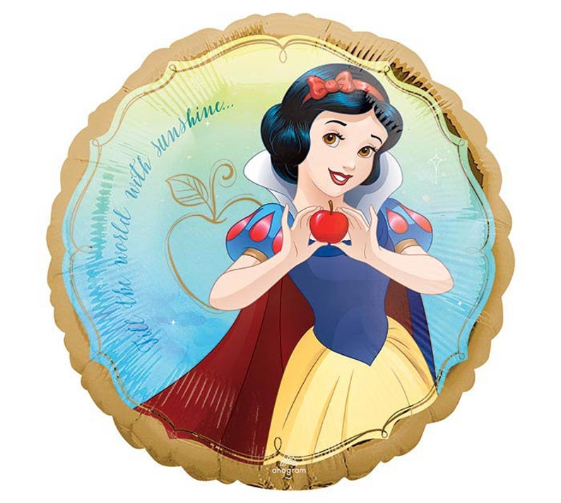 TWO 17" Snow White Foil Balloon, Party Decoration, Castle, Crown ...