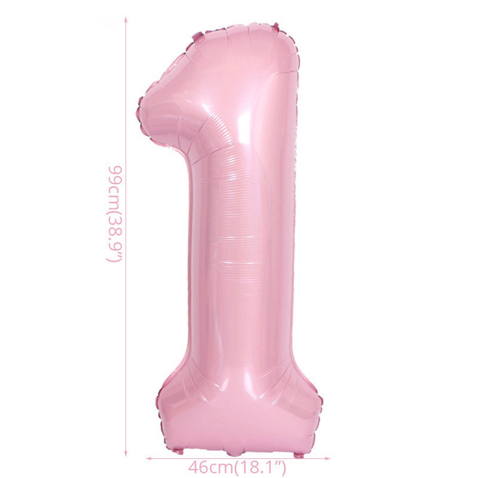 40" Number Foil Balloon in Light PINK, Party Decoration, Age Birthday ...