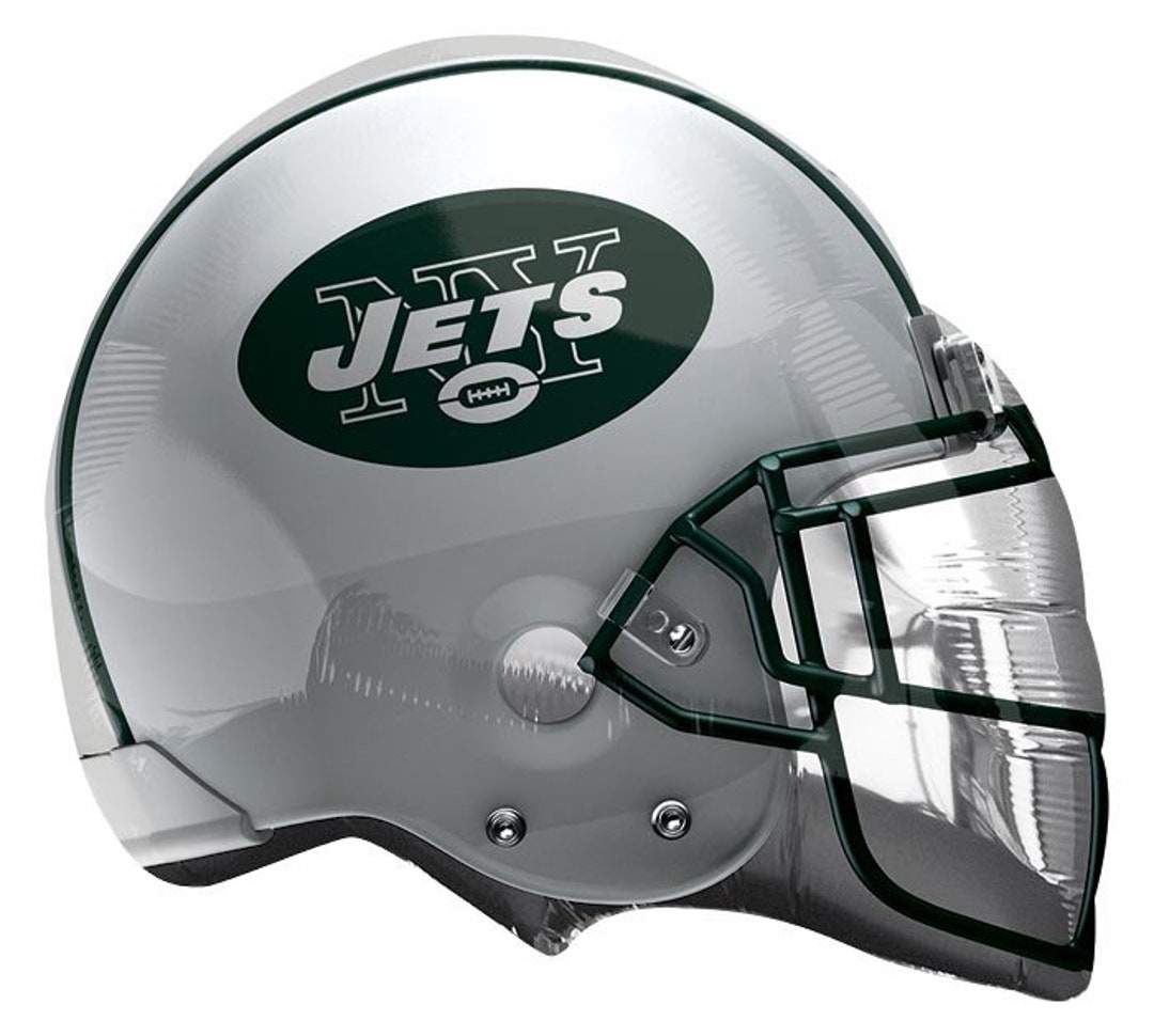 21" New York Jets Football Helmet Shape Foil Balloon, Party Decoration ...