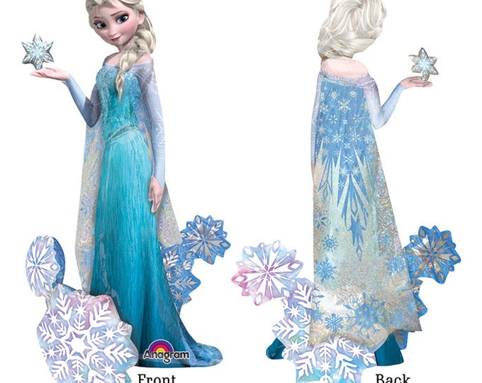 57" Elsa Air Walker Foil Balloon, Snow Queen, Frozen Princess, Party ...