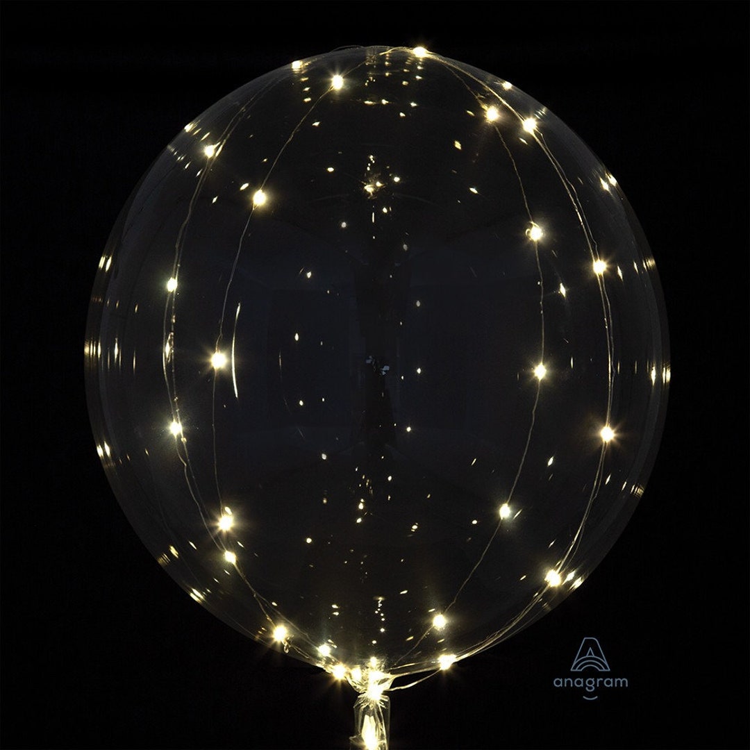 20" Transparent Bubble Balloon With Light String, Made of Stretchy ...