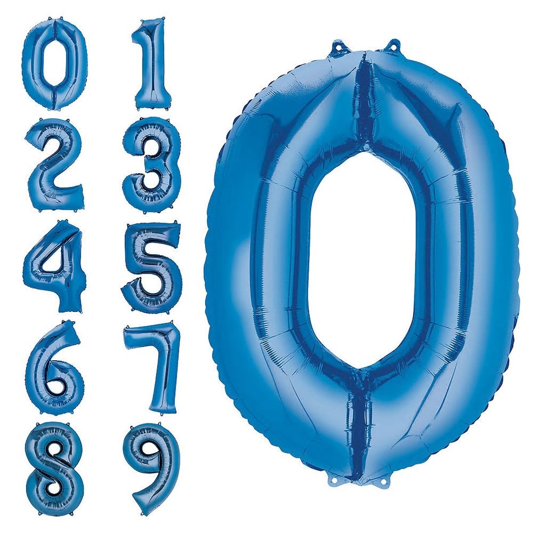 35" Number Foil Balloon in Royal Blue, Party Decoration, Age Birthday ...