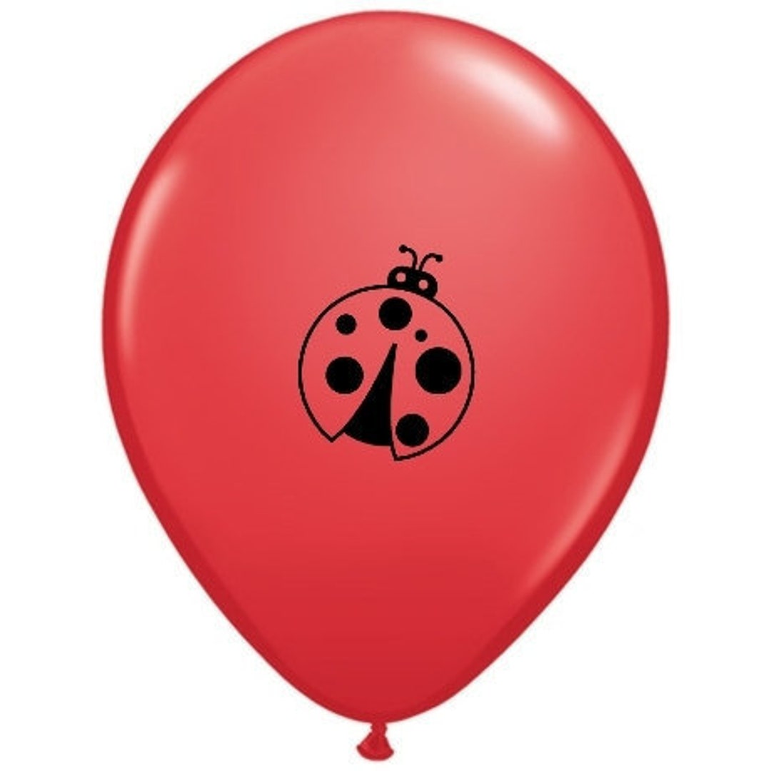 Ladybug Latex Balloon Bag of 12, Luv Bug Party, Red Latex, Party ...