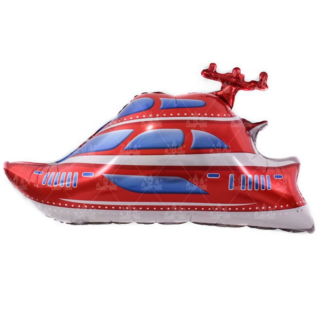 38" Red Ship Foil Balloon, Tropical Party Decoration, Ocean, Boat ...