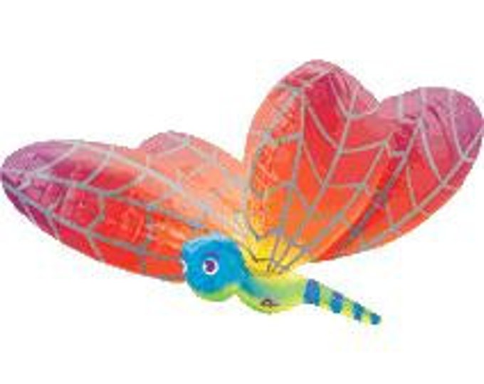 40" Rainbow Dragonfly Foil Balloon, Garden Party Decoration ...