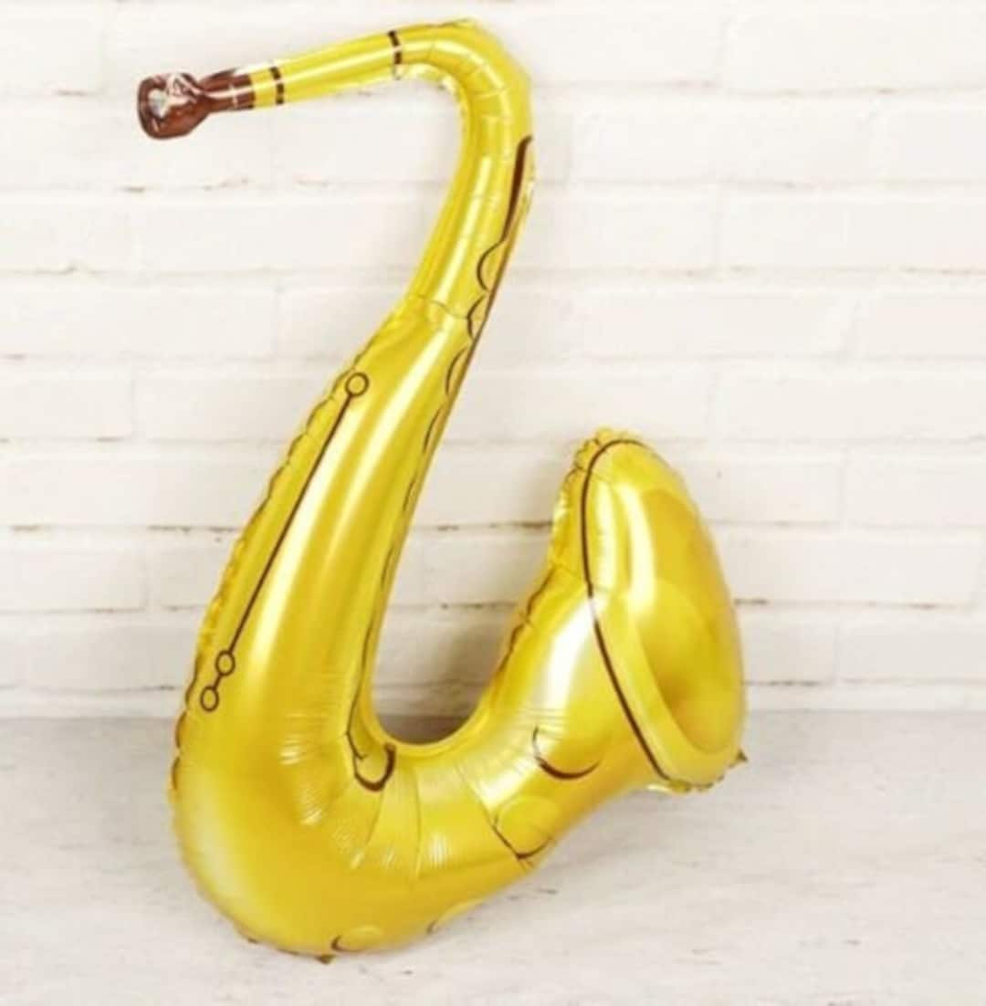 26" Saxophone Shape Foil Balloons, Air-fill Only, Music Instrument ...