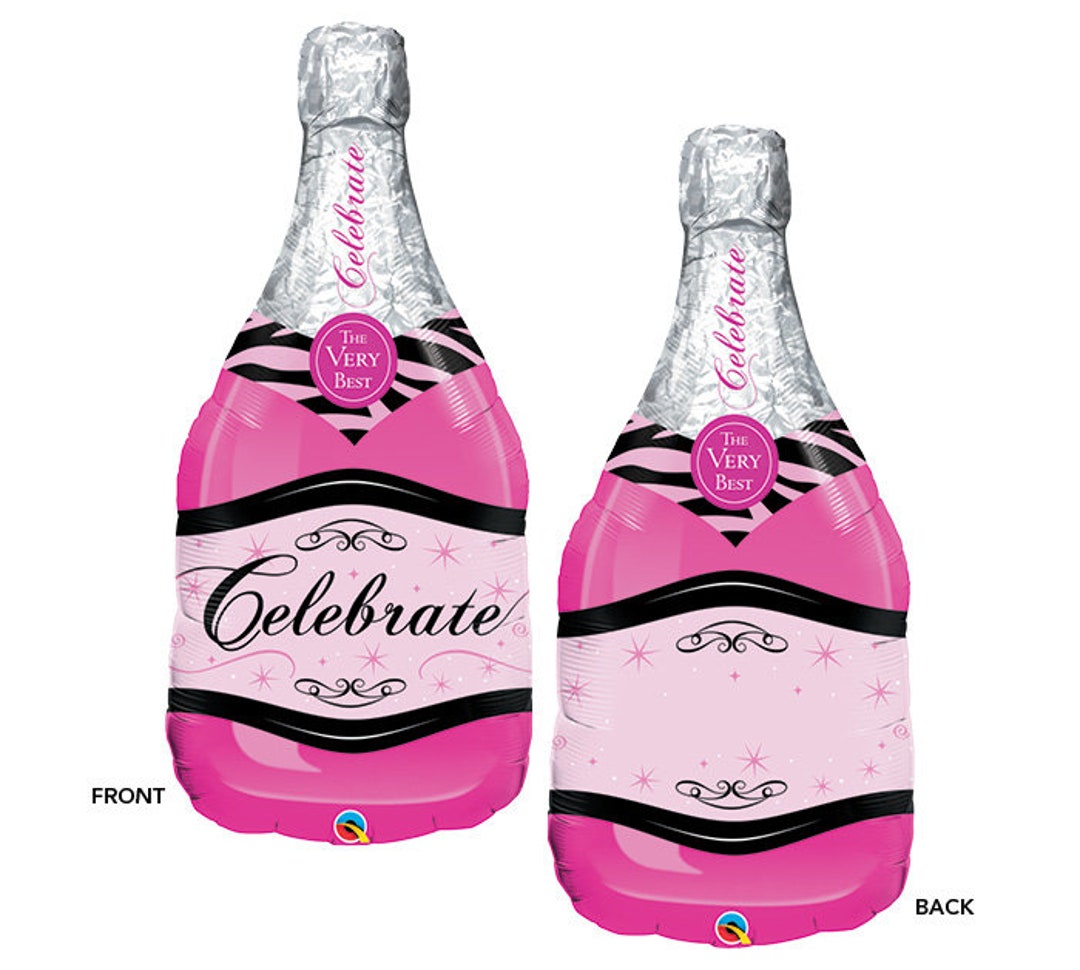 39" Celebrate Wine Bottle in Pink Balloon, Bridal, Girls Weekend ...