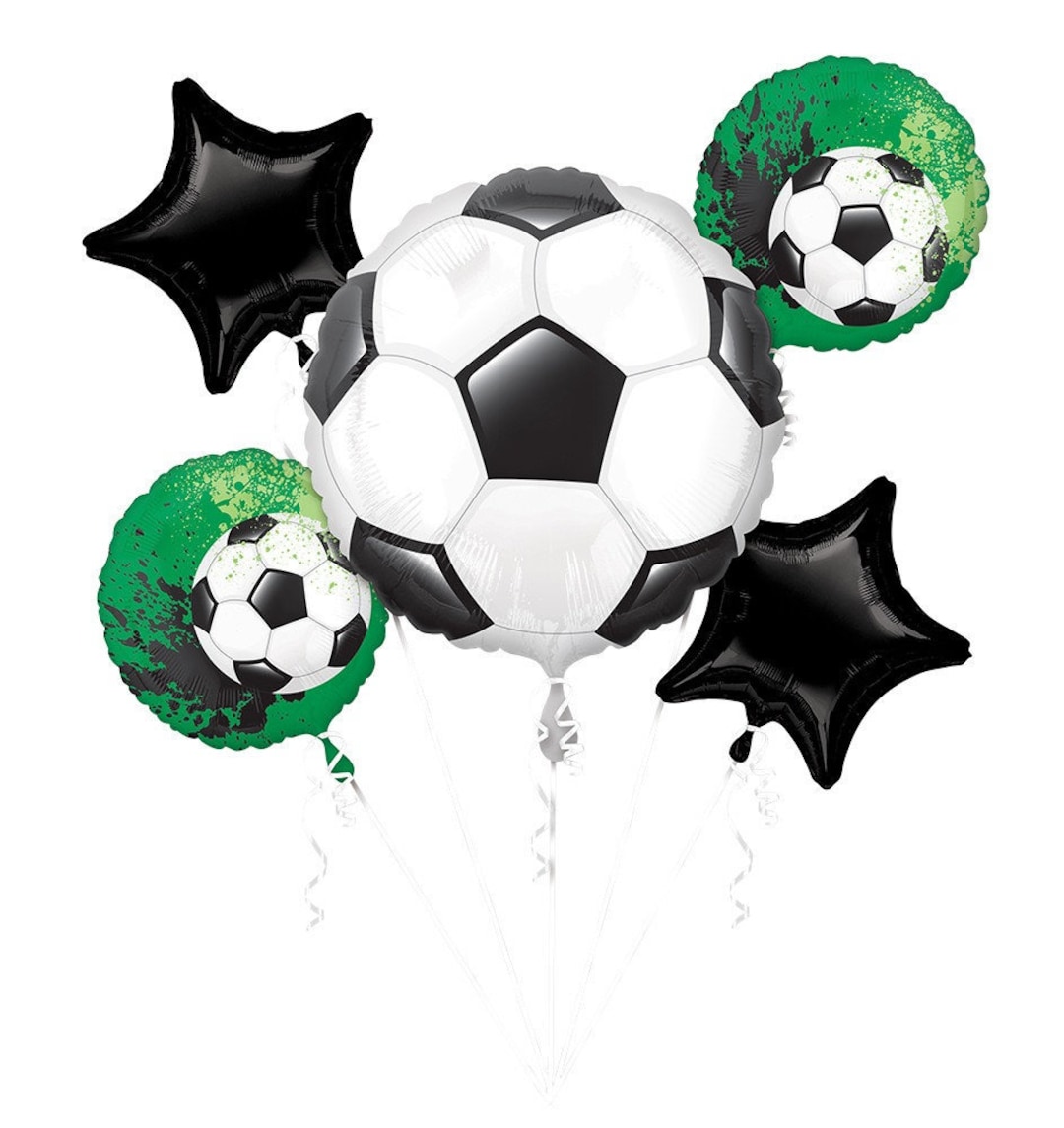 Set of FIVE Foil Balloons, Goal Getter Soccer, Sports, Party ...