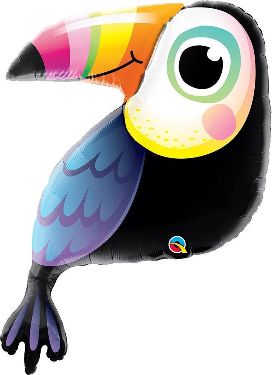41" Colorful Toucan Foil Balloon, Tropical Bird, Feathers, Party ...
