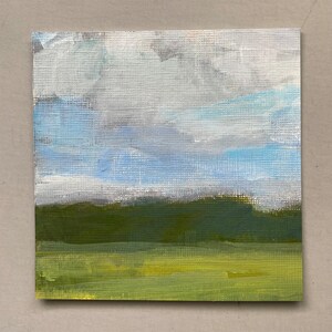 Acrylic Original Landscape, Unframed, 4x4 Inch on Fine Art Paper, Small ...