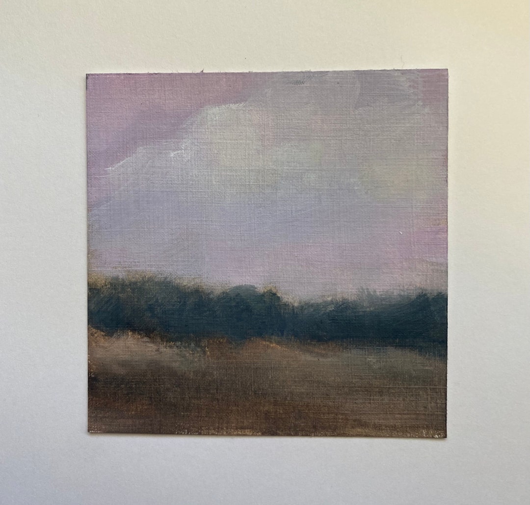 Original Oil Painting, Fine Art Paper, Landscape, 4x4 Inch, Unframed - Etsy