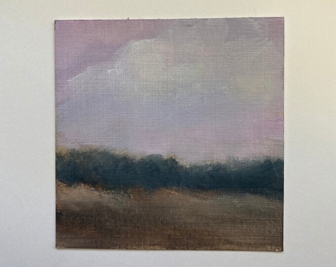 Original Oil Painting, Fine Art Paper, Landscape, 4x4 Inch, Unframed - Etsy