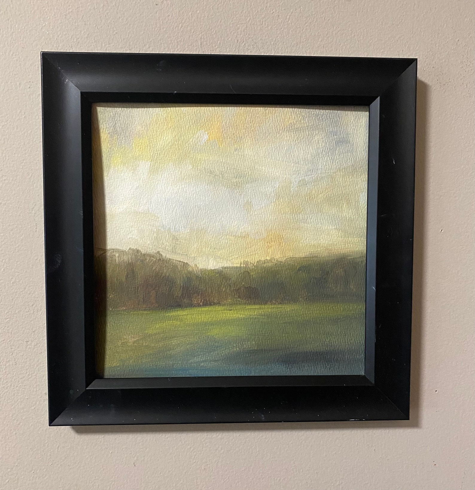 Original Oil on Paper, Unframed, Landscape on Paper, 8x8 Inch Painting ...