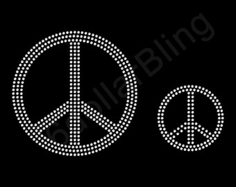 Rhinestone Peace | Etsy