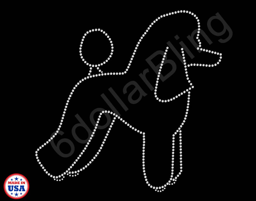 Standard Poodle Outline, Iron-on Transfer - Crystal Bling Dog Design ...