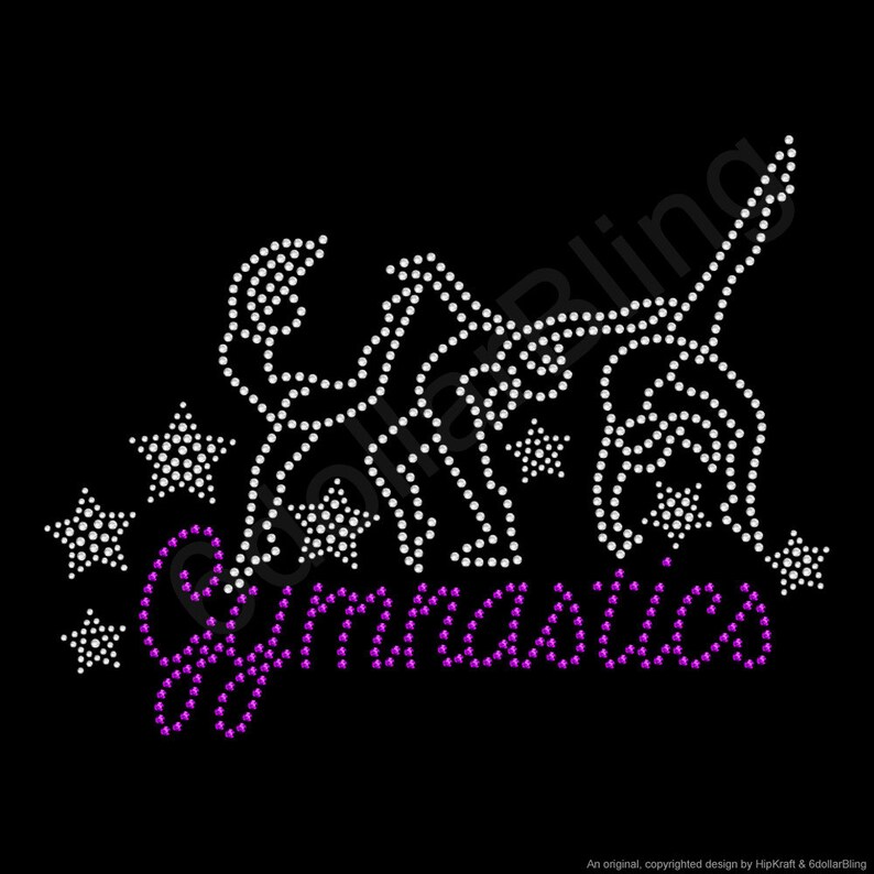 Gymnast Rhinestone Iron-on Bling Hotfix Sparkle Transfer - Etsy