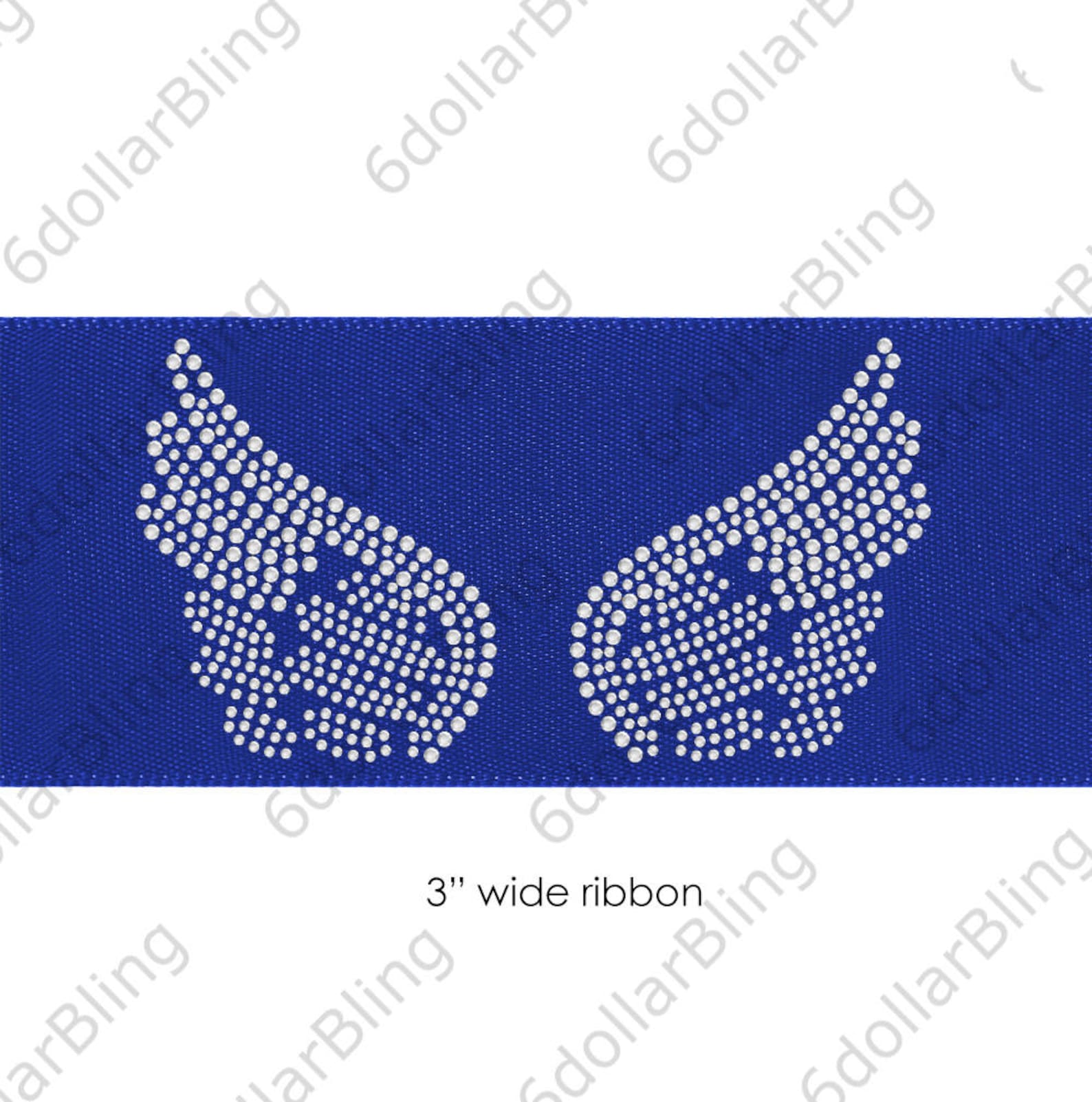 Angel Wings for Cheer Bows Rhinestone Iron-on Transfer Crystal - Etsy