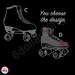 Roller Skate Rhinestone Iron-on Crystal Bling Transfer Sparkle Applique ...