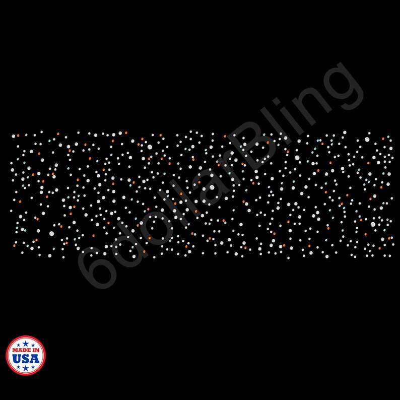 Rhinestone Iron on Transfer Starburst Star Pattern Starry Starscape ...