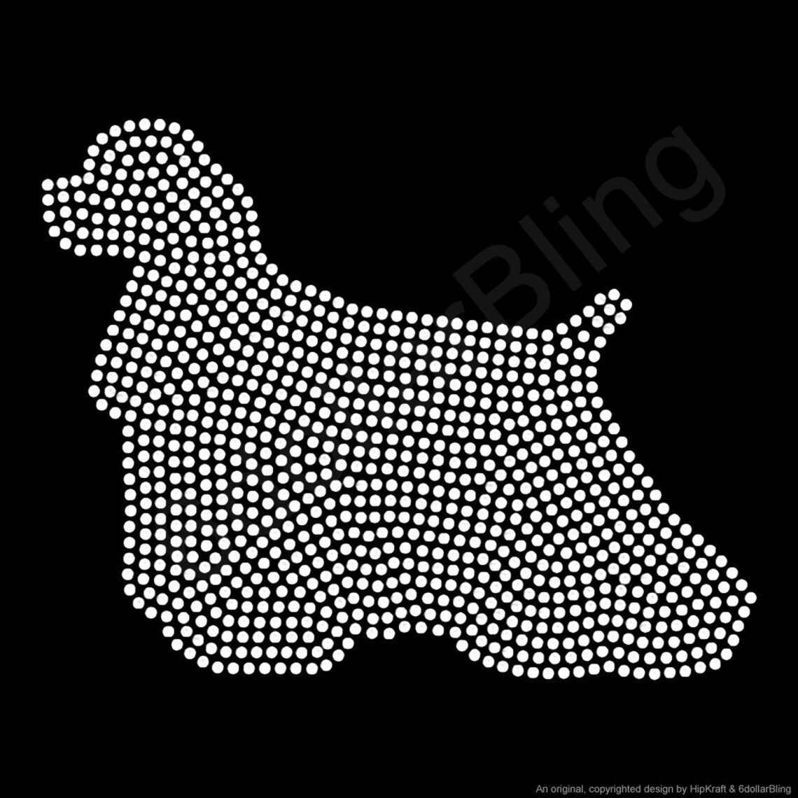 Rhinestone Iron on Transfer cocker Spaniel Large - Etsy