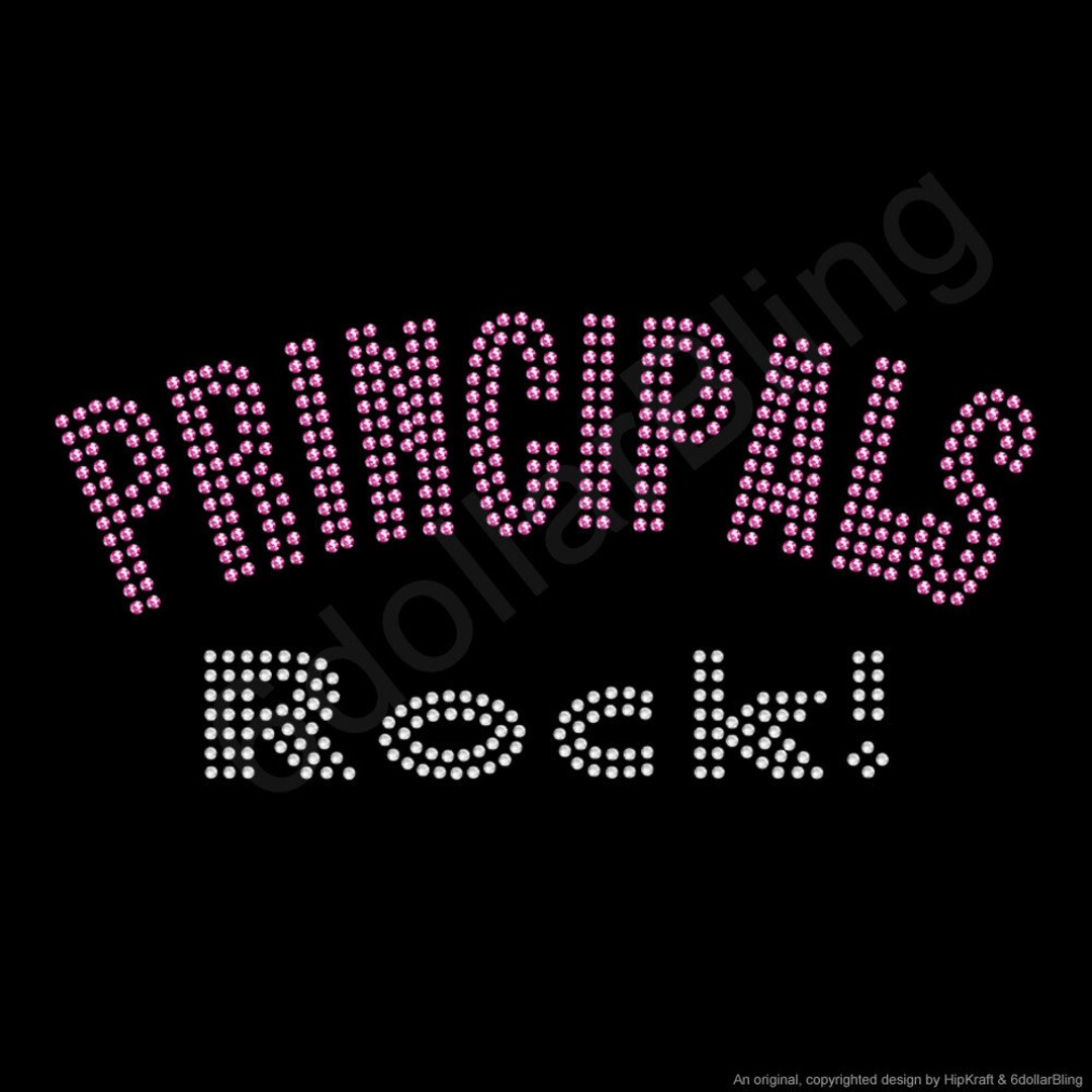 Principals Rock Rhinestone Iron-on Crystal Bling Hotfix Sparkle ...