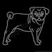 Pug Outline Rhinestone Iron-on Crystal Bling Hotfix Sparkle Transfer ...