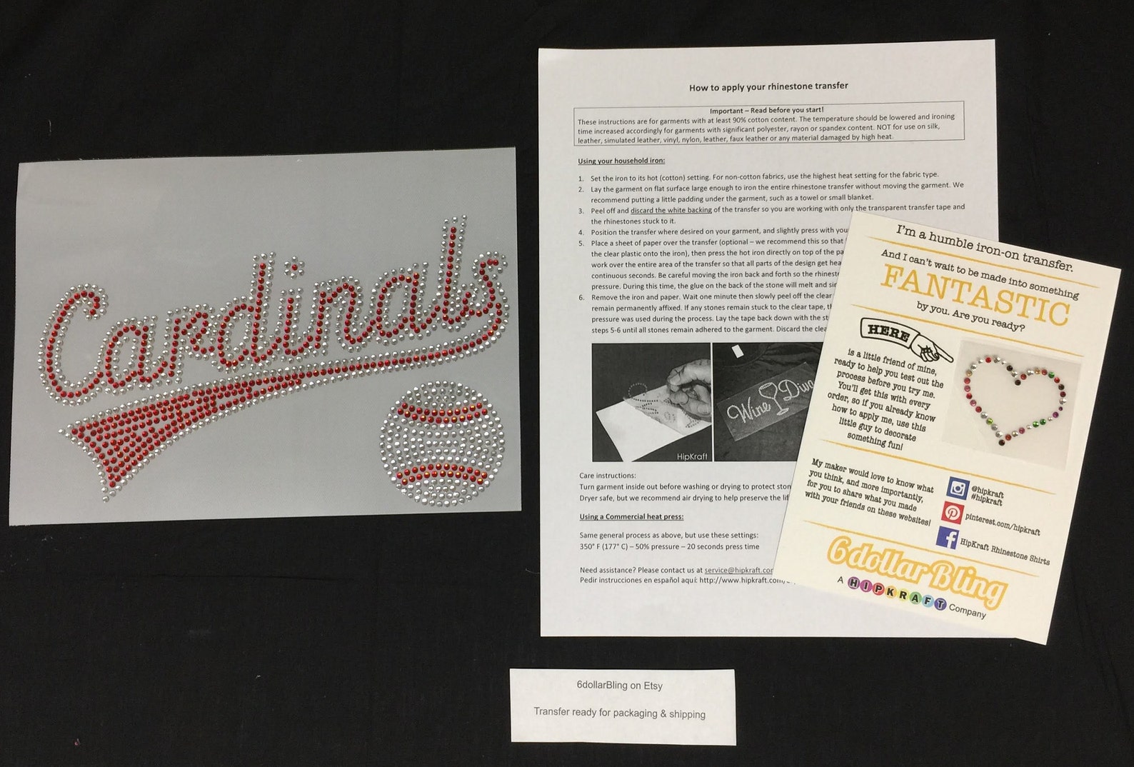 Rhinestone Iron-on Transfer Cardinals Bling Baseball Mom - Etsy