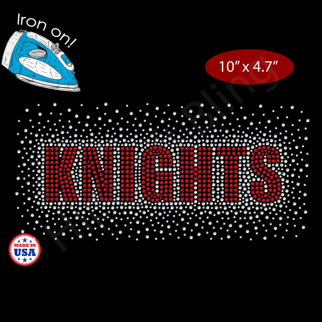 Rhinestone Iron on Transfer KNIGHTS Starburst Blast Scatter Crystal ...