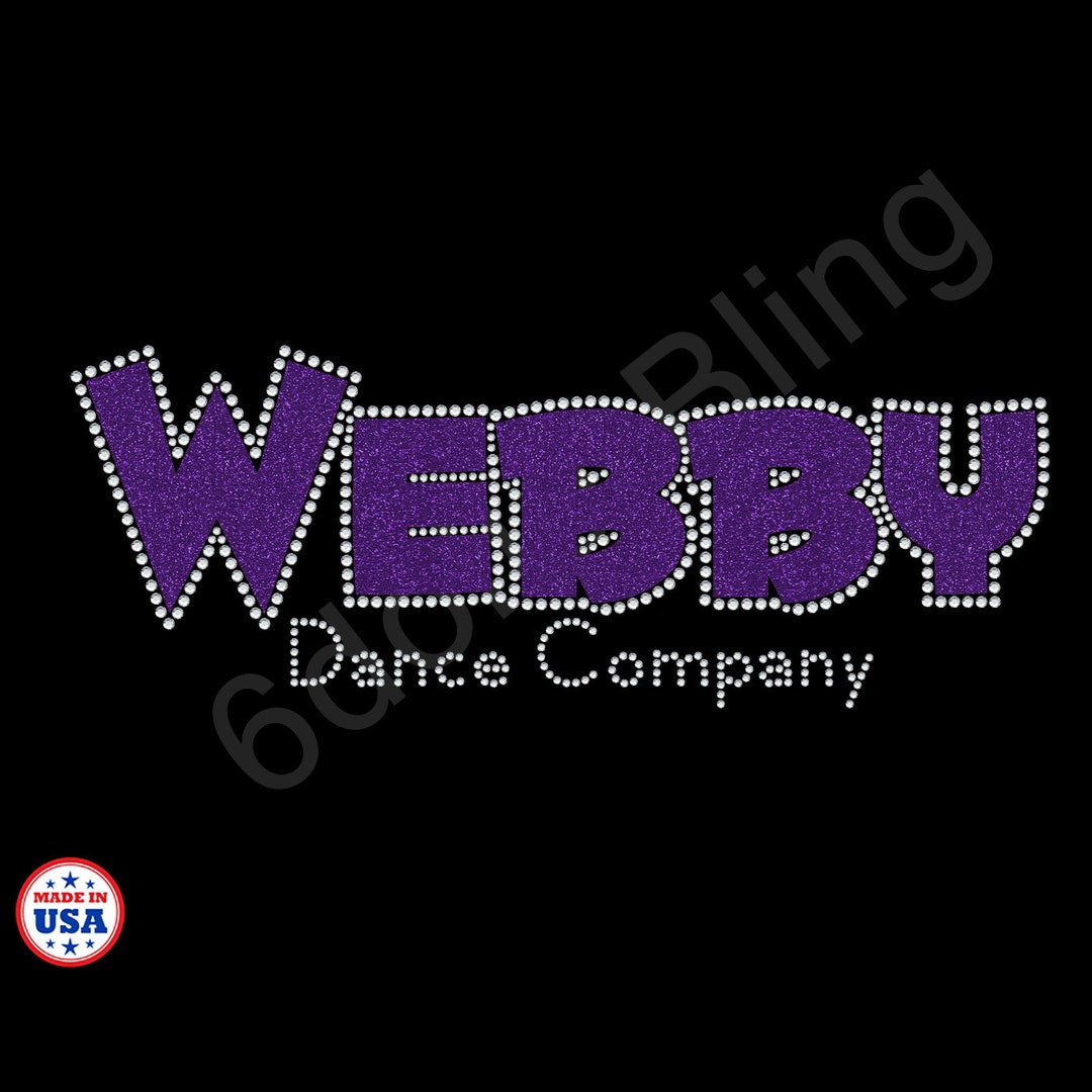 WEBBY Dance Company Custom Rhinestone Glitter Iron-on Transfer - Etsy.de