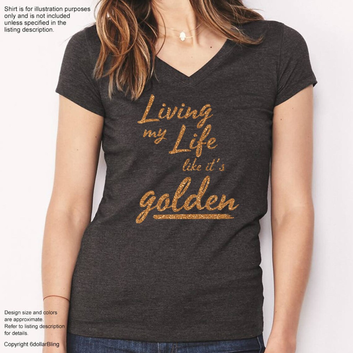 Living My Life Like It's Golden Glitter Iron-on Transfer - Etsy