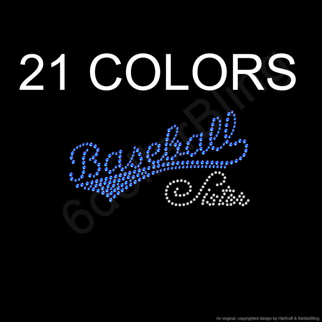 Baseball Sister Rhinestone Iron-on Crystal Bling Hotfix Sparkle ...