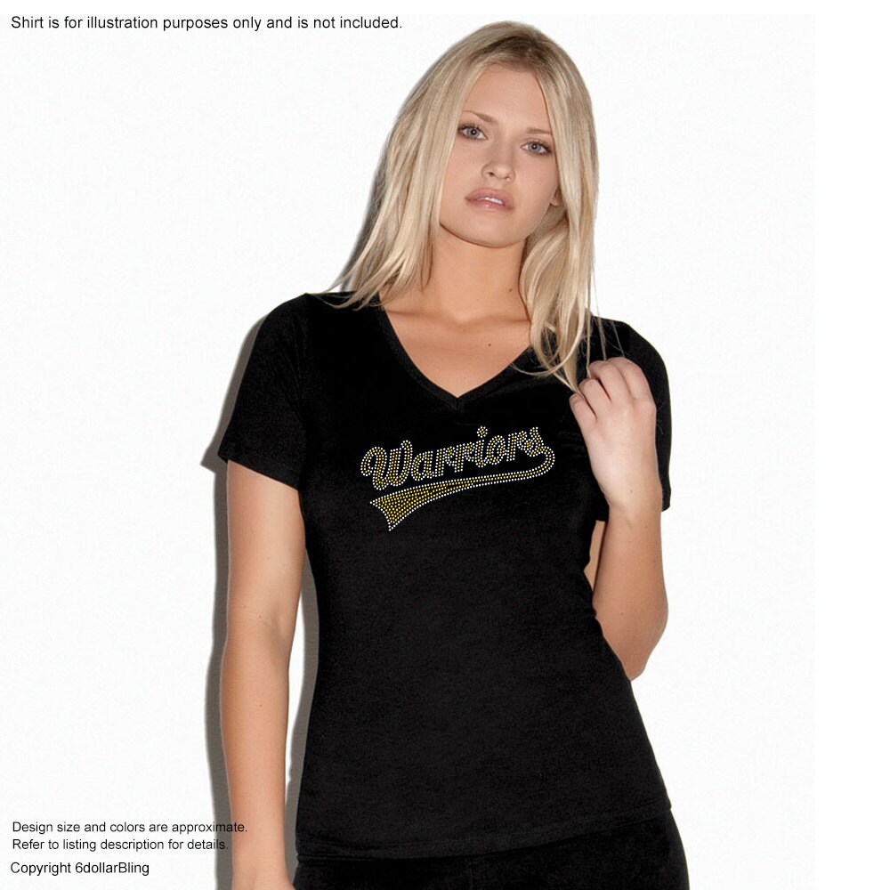 Rhinestone Iron-on Transfer Warriors Bling Baseball Mom - Etsy